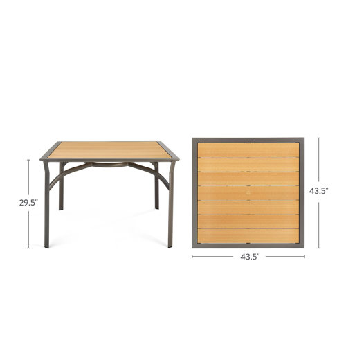 Winston Harper All-Weather Aluminum & Poly-Resin 42-inch Square Dining ...