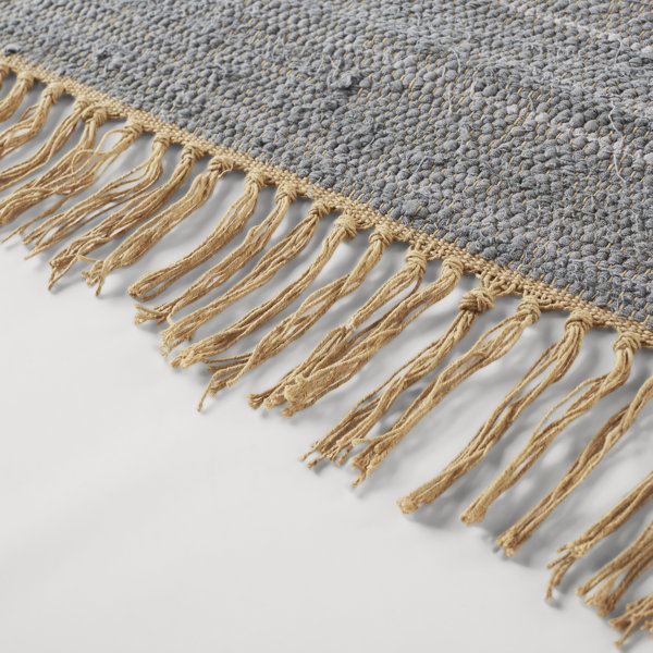 AllModern Avenue Southwestern Handwoven Cotton Cream/Black Area Rug ...