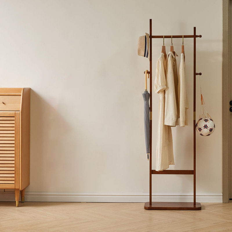 Hokku Designs Keryl Solid Wood Freestanding 5 - Hook Coat Rack | Wayfair