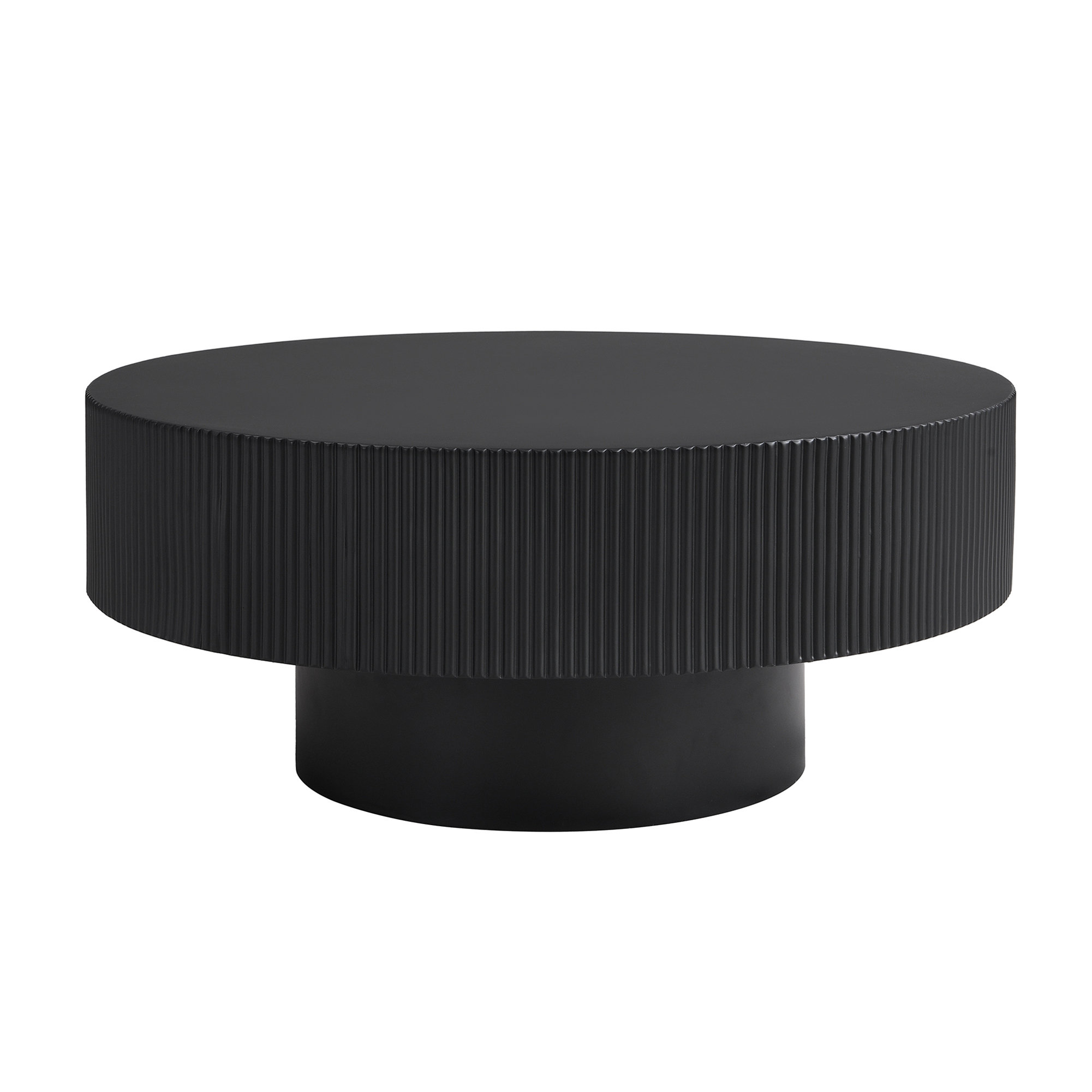 Wrought Studio™ 43.3"W Elegant Oval Coffee Table With 6.8"Thick ...