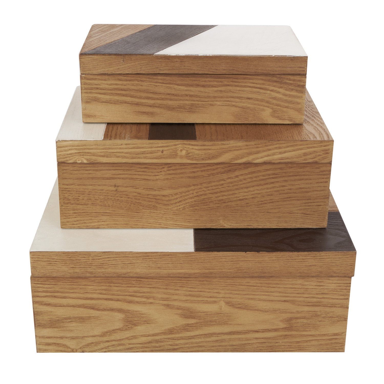 Loon Peak® Ashira 3 Piece Wooden Decorative Box Set | Wayfair