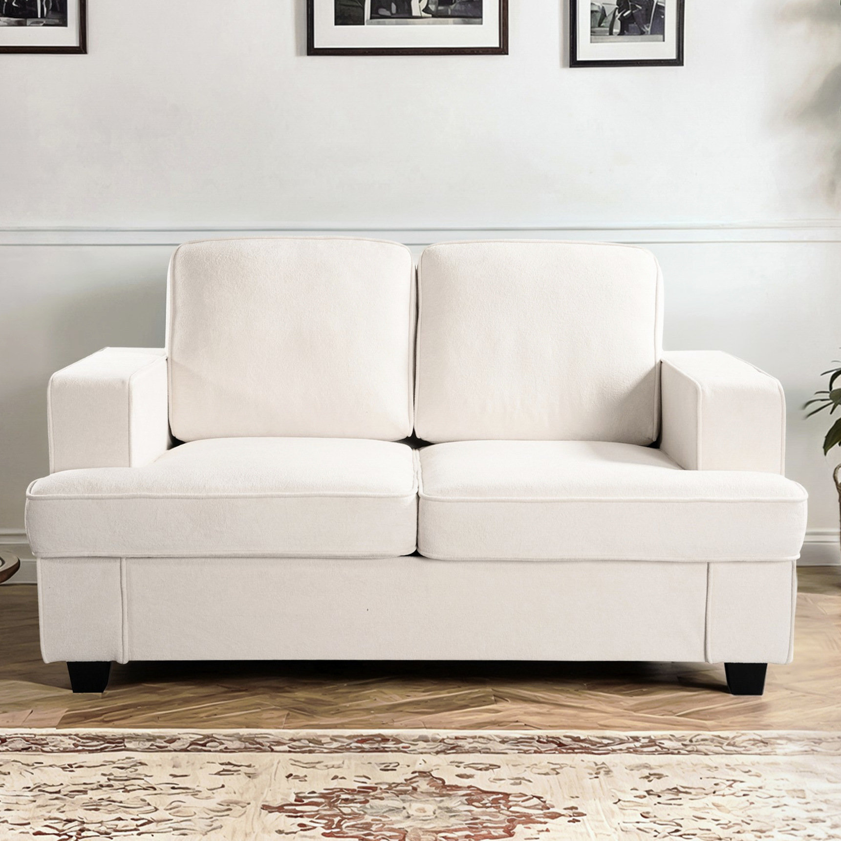 Latitude Run® Modern Mustard Yellow Velvet , 2 Seater With Deep Seating ...