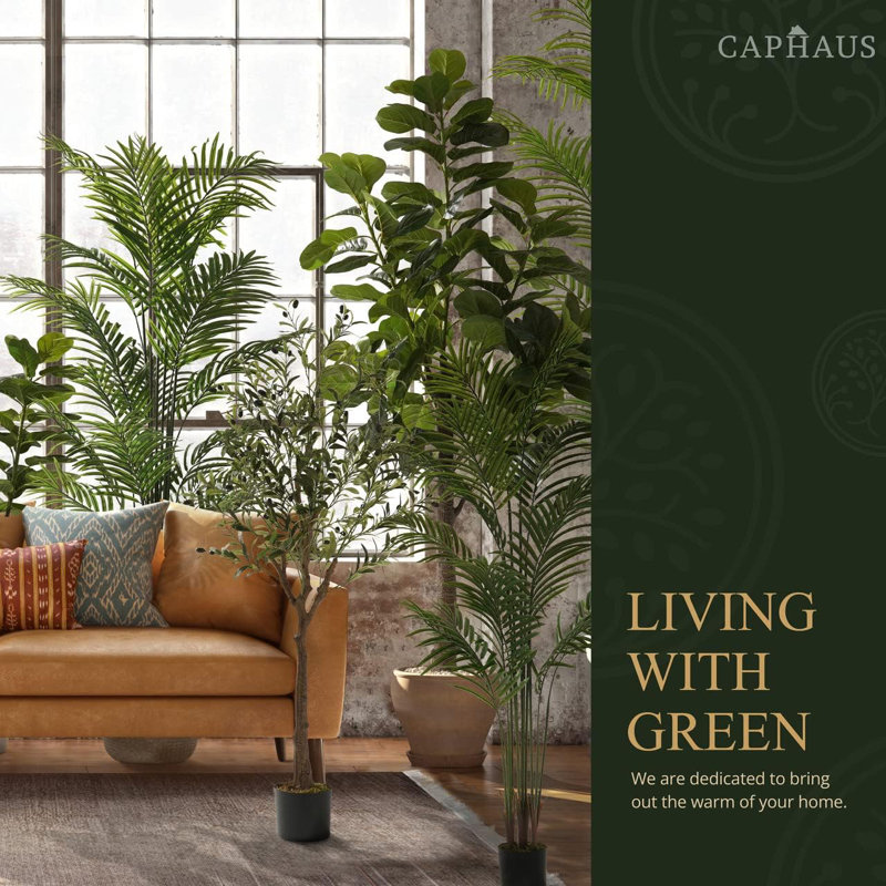 Birch Lane™ Roni Artificial Palm Tree, Faux Dypsis Lutescens Plant in ...