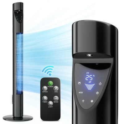 MoNiBloom 45" Bladeless Tower Fan, 70 Degree Oscillating Floor Fan with ...