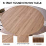 Latitude Run® 47" Wood Round Dining Table, Kitchen Table With Two-Part ...