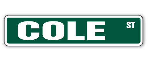 SignMission Cole Street Sign Heavy Duty Plastic 6" X 24" | Wayfair