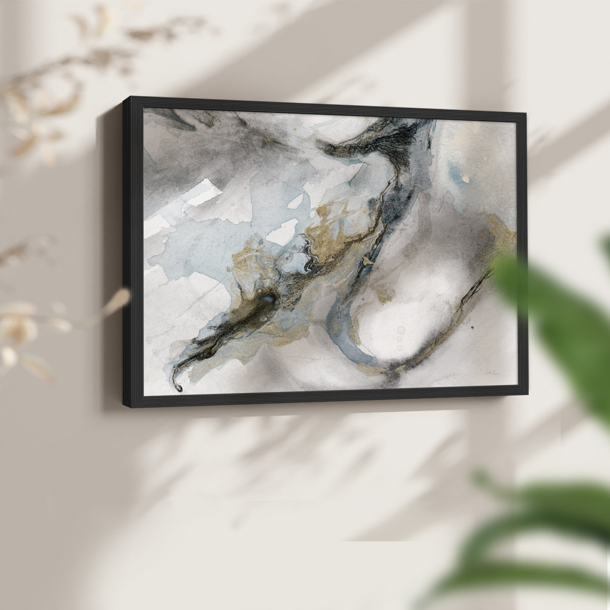 Wrought Studio™ Meandering II -Framed Print - Restickable | Wayfair