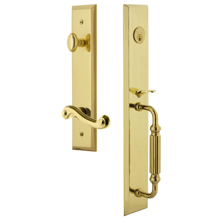 Grandeur Fifth Avenue One-Piece Handleset with Single Cylinder Deadbolt ...