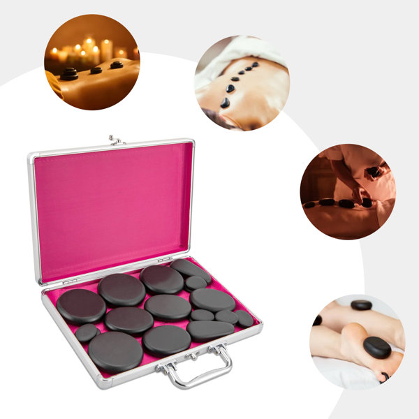 JOYDING Volcanic Rock Hot Stones Massage Set Heater for Spa Warming ...