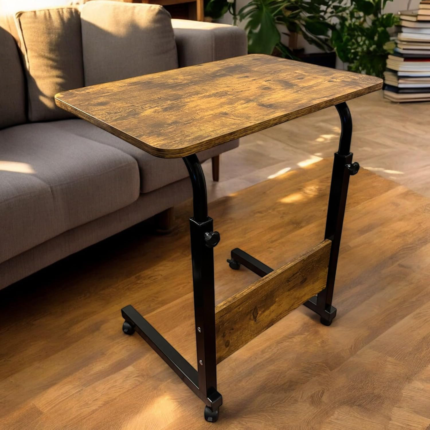 17 Stories Height Adjustable Mobile C-shaped Portable Laptop Table ...