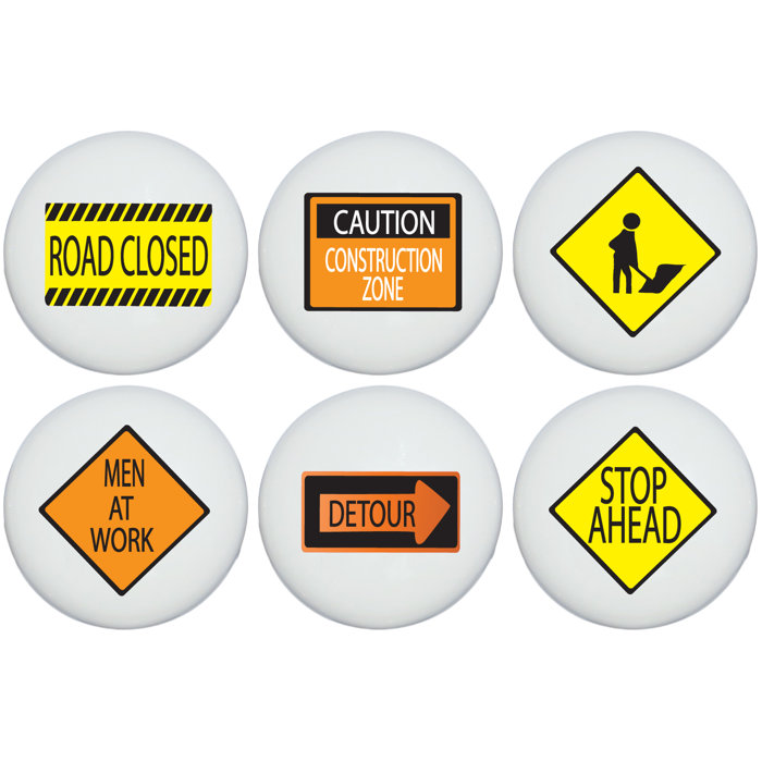 Presto Chango Decor Construction Street Sign Drawer Knobs Children's ...
