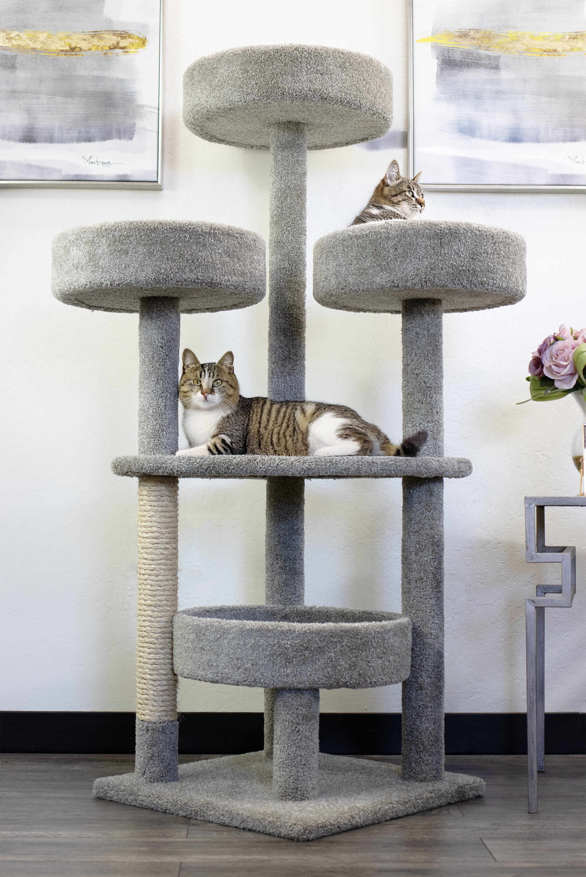 New Cat Condos Real Wood And Carpet Cat Tower & Reviews - Wayfair Canada