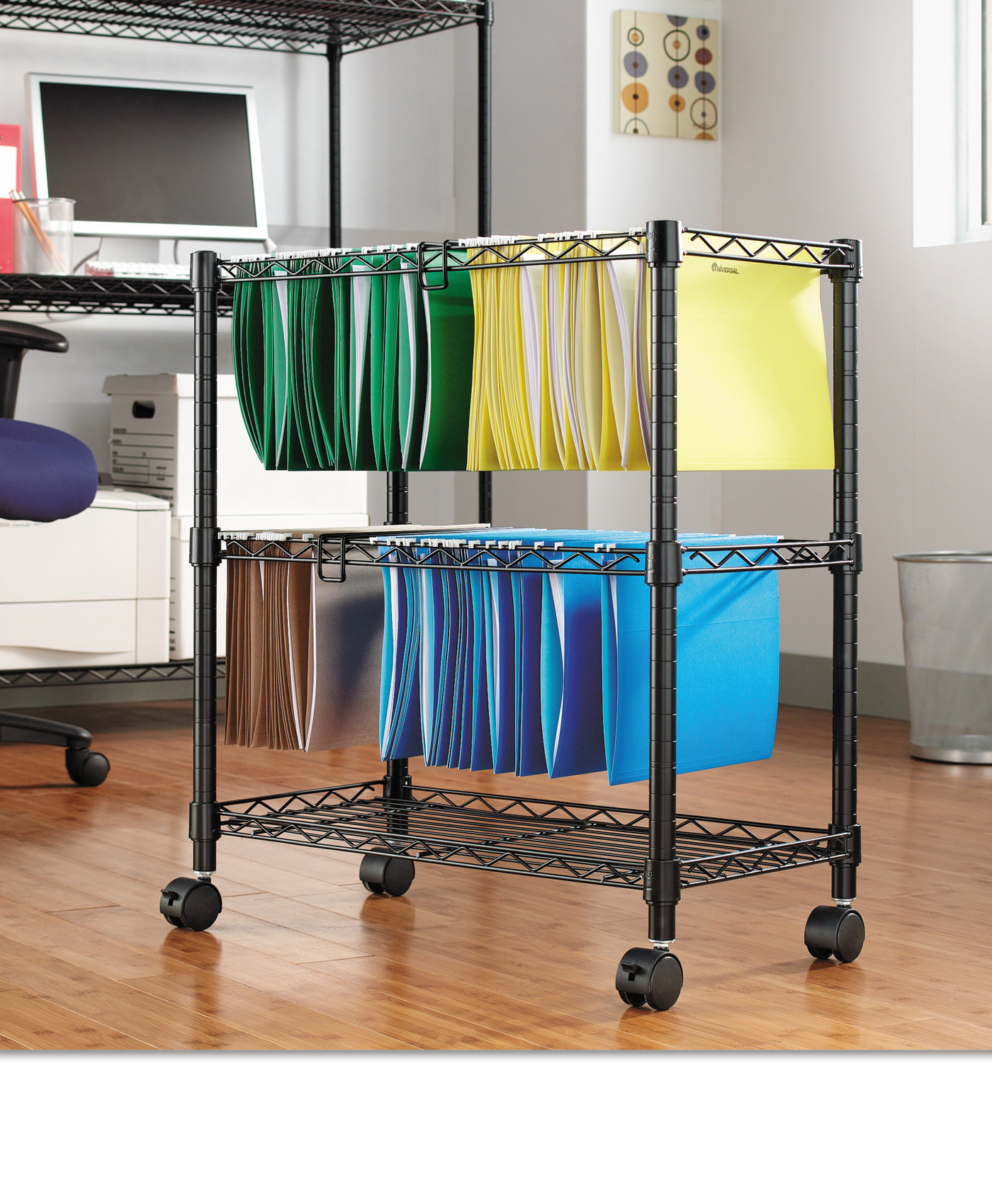 Alera® 29.5" 2 - Tier Rolling File Cart & Reviews | Wayfair