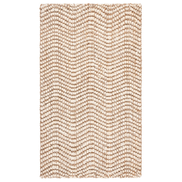 Rosecliff Heights Natural Fiber Handwoven Jute Abstract Rug | Wayfair