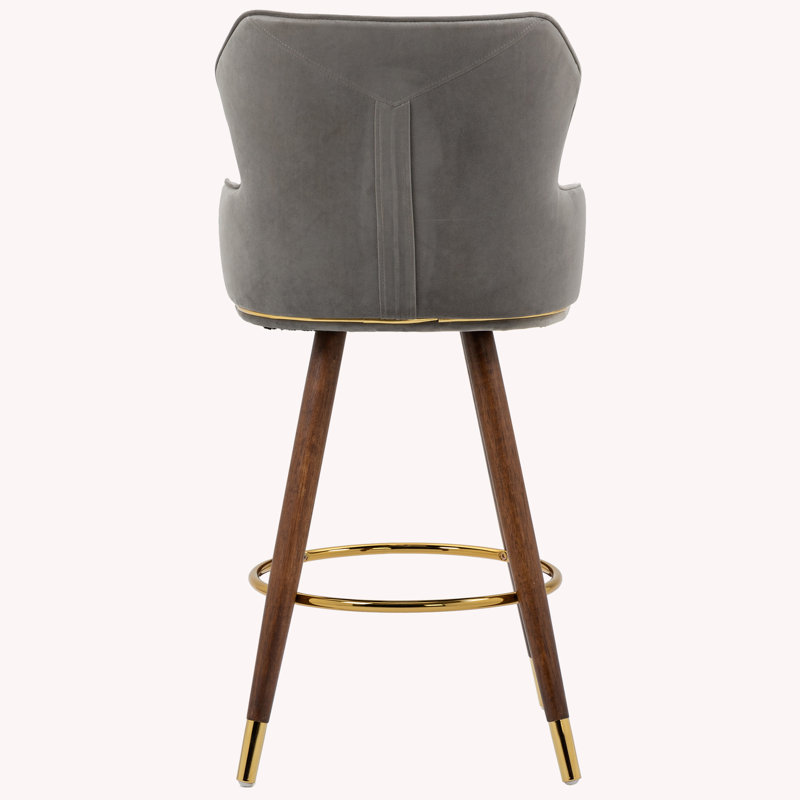 Everly Quinn Azile Swivel 27.95'' Stool | Wayfair