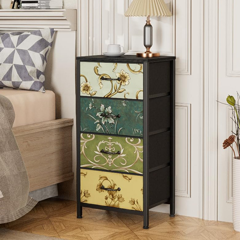 Furco Riddhima 4 - Drawer Retro Style colorful Dresser & Reviews | Wayfair