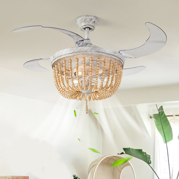 Dakota Fields Callandra 48 inch Farmhouse Boho Retractable Ceiling Fan ...