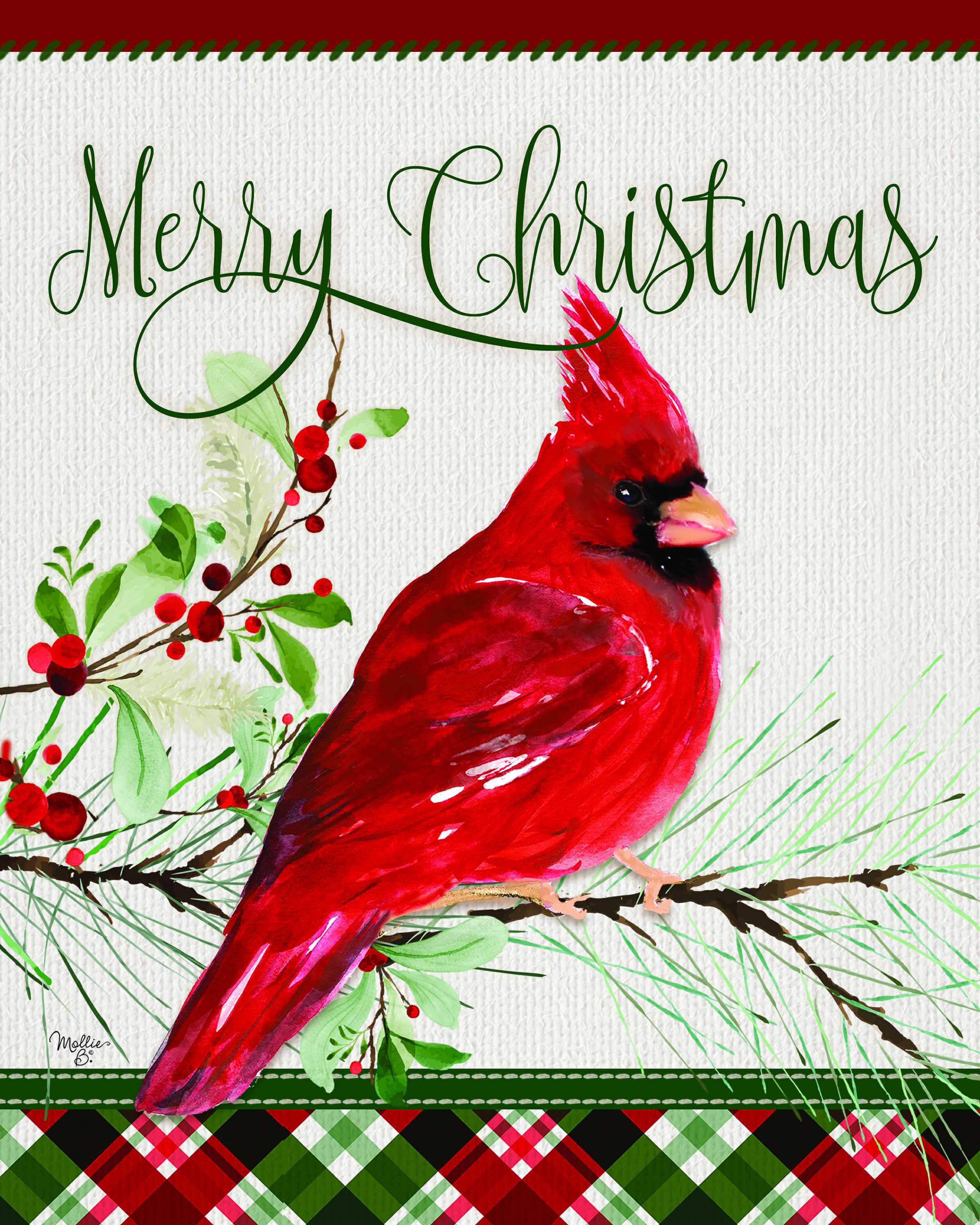 The Holiday Aisle® Merry Christmas Cardinal - Wrapped Canvas Print ...