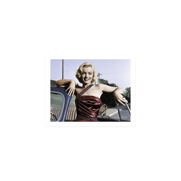 Globe Photos Entertainment & Media Marilyn Monroe with Classic Roadster ...