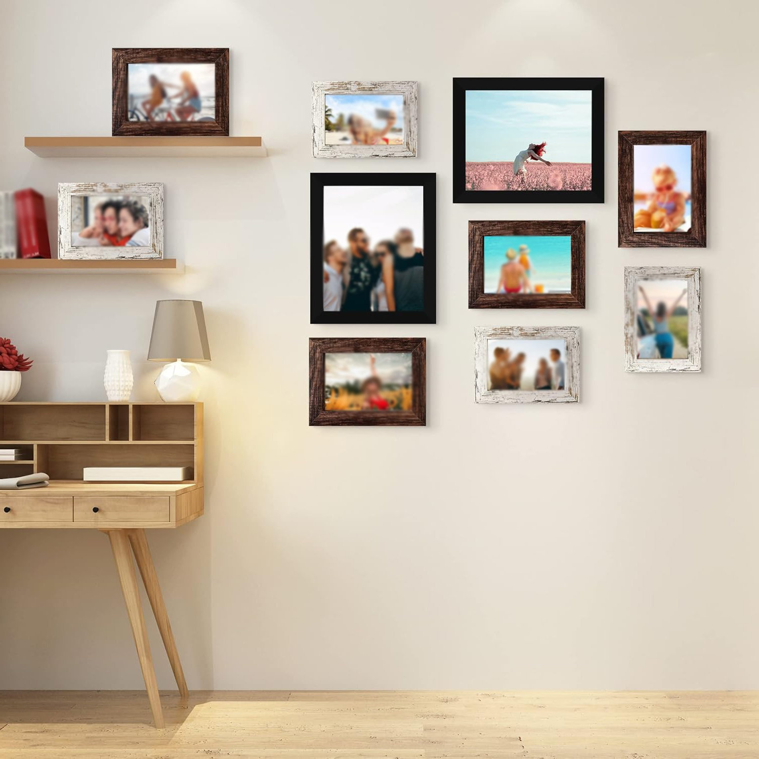 Latitude Run® 10-Pack Picture Frame Set,Gallery Wall Frame Collage with ...