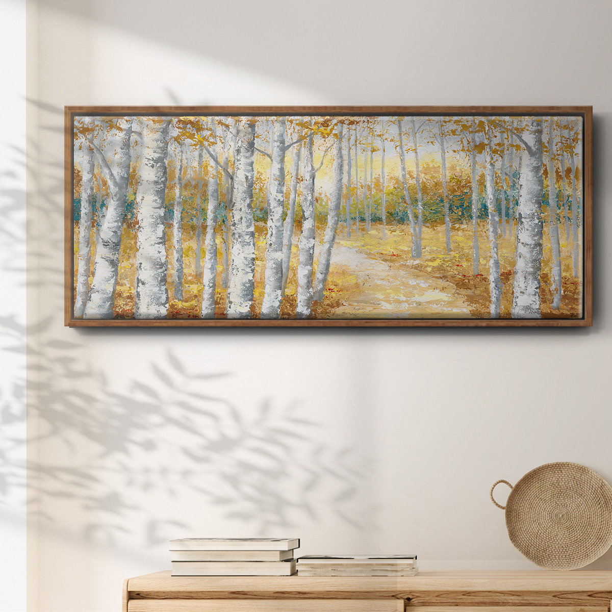 Red Barrel Studio® Birch Path I- Framed Canvas | Wayfair