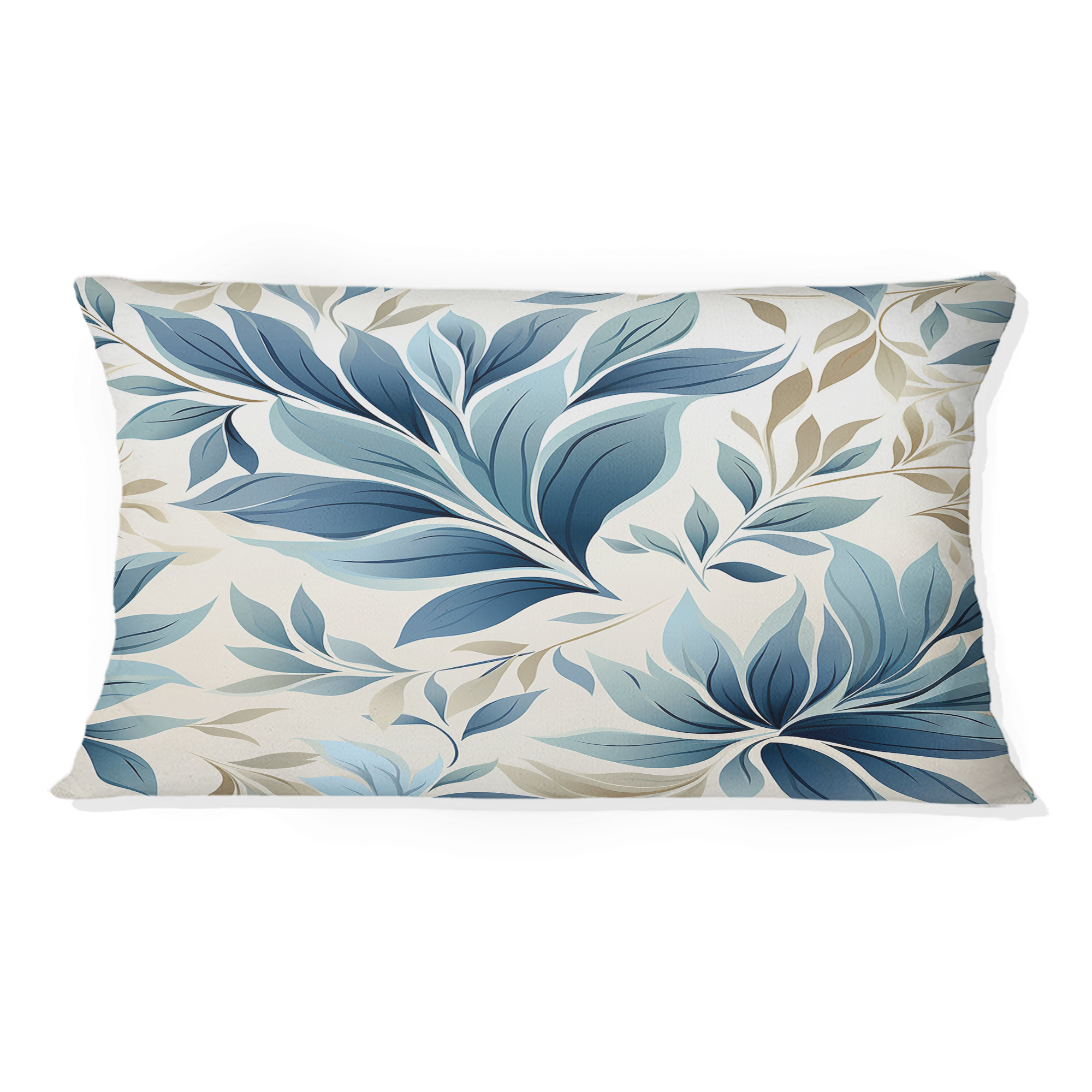 Design Art Tranquil Patterns I - Floral Printed Pillow | Wayfair