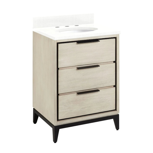 Signature Hardware 24" Hytes Single Bathroom Vanity Set with Oval ...