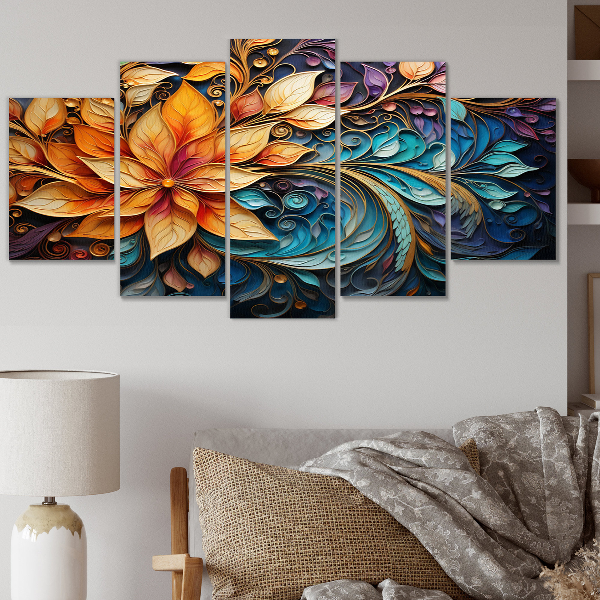 Design Art Colorful Indian Art Mystic Rangoli I - Indian Art Wall Decor ...