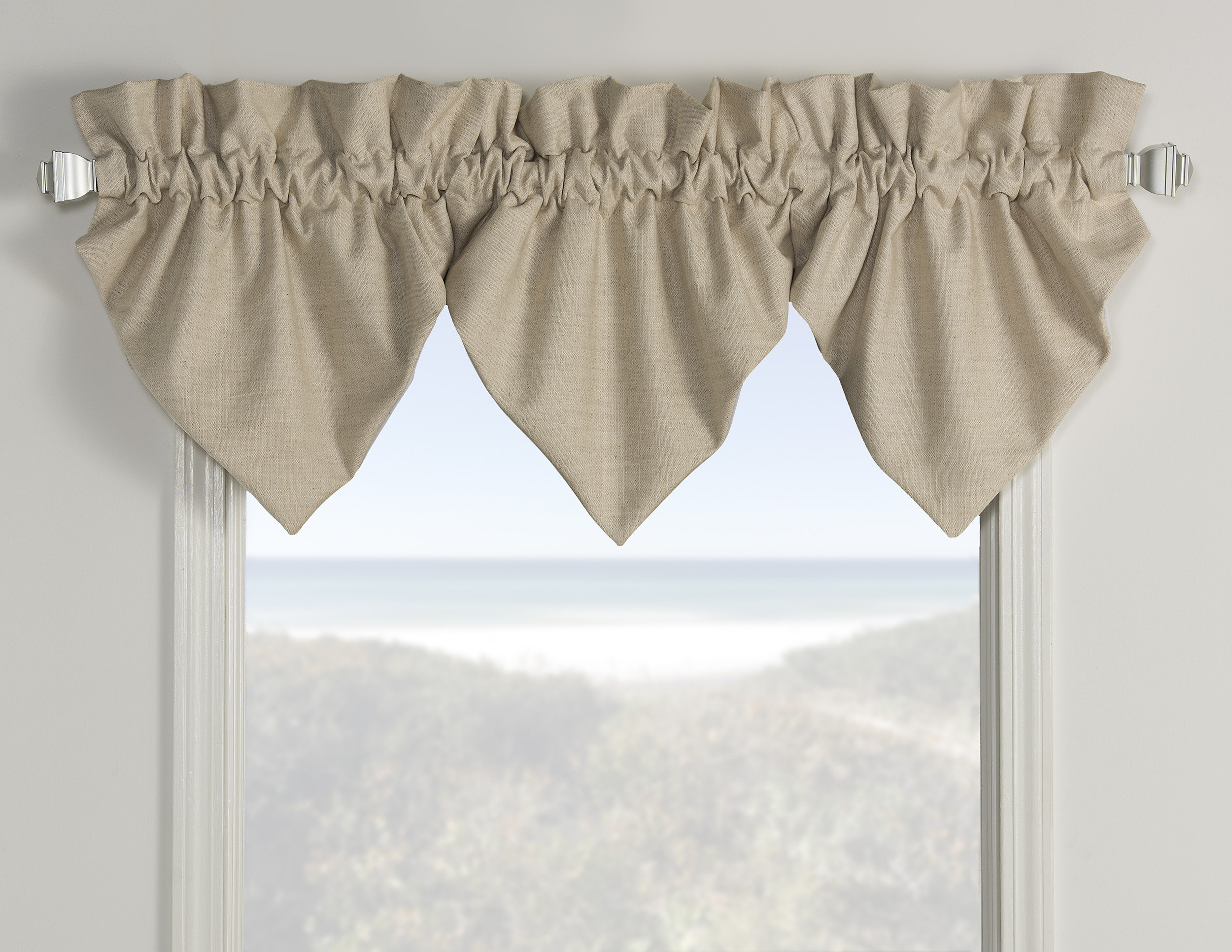 Red Barrel Studio Bisou linen Ascot 27" Window Valance | Wayfair
