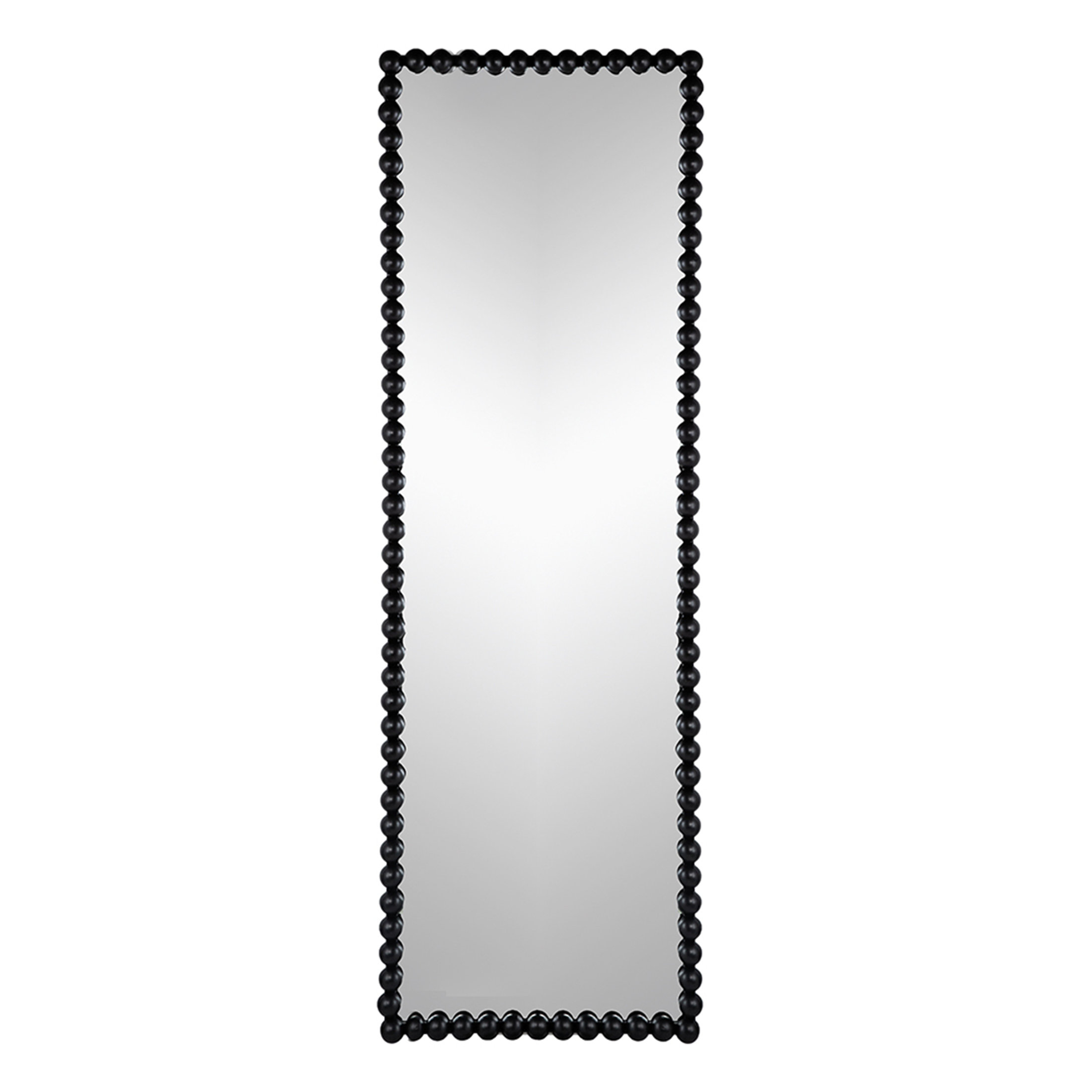 Latitude Run® 23" x 72" Full Length Metal Beaded Framed Mirror ...