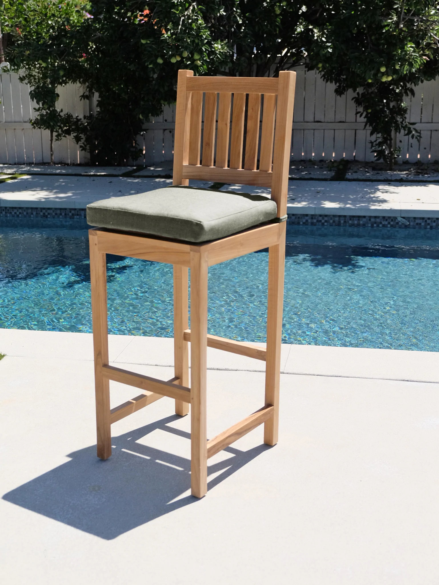 Willow Creek Designs Huntington 30" Teak Patio Bar Stool Patio Bar ...