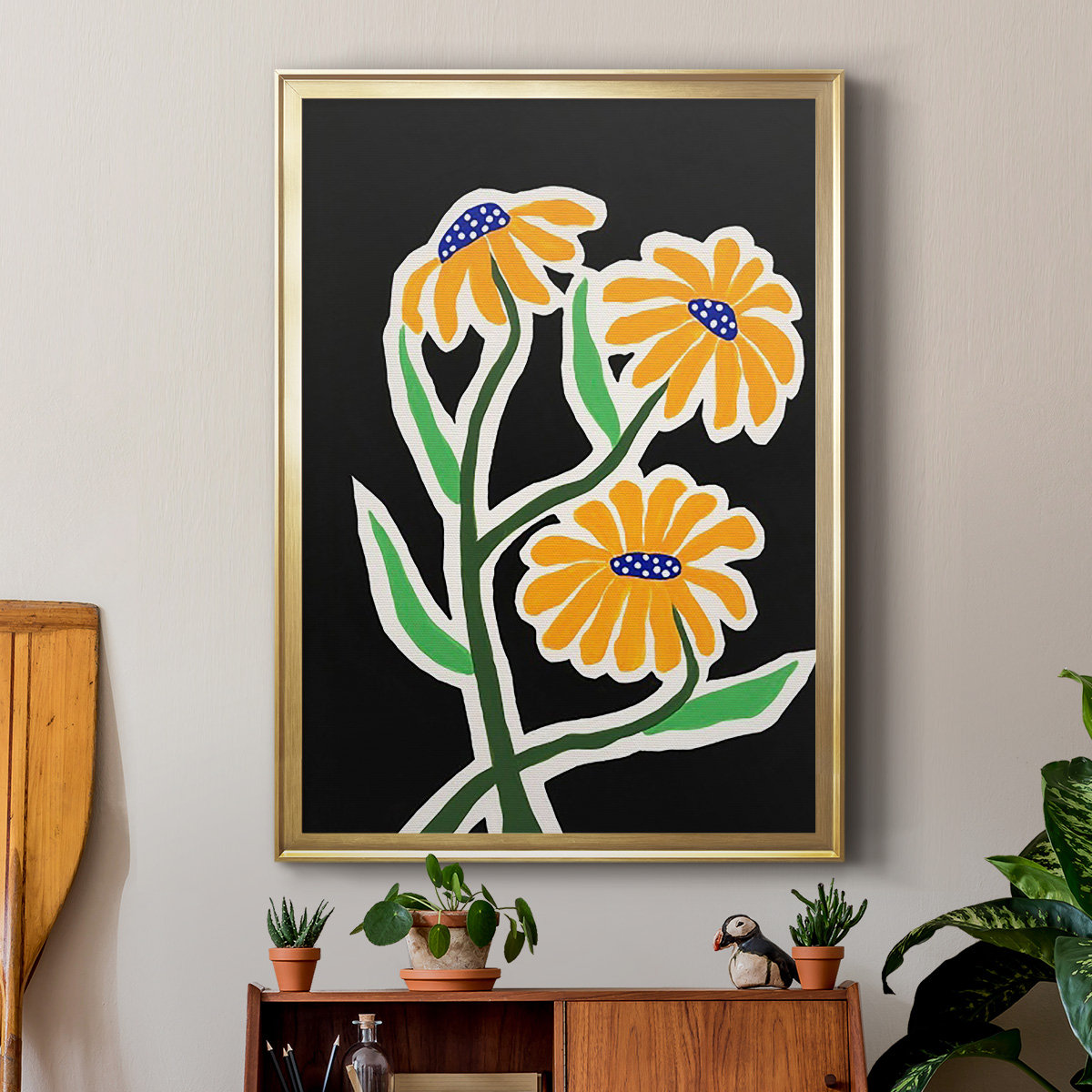 Wexford Home Pop Flowers I Premium Framed Print - Ready To Hang | Wayfair