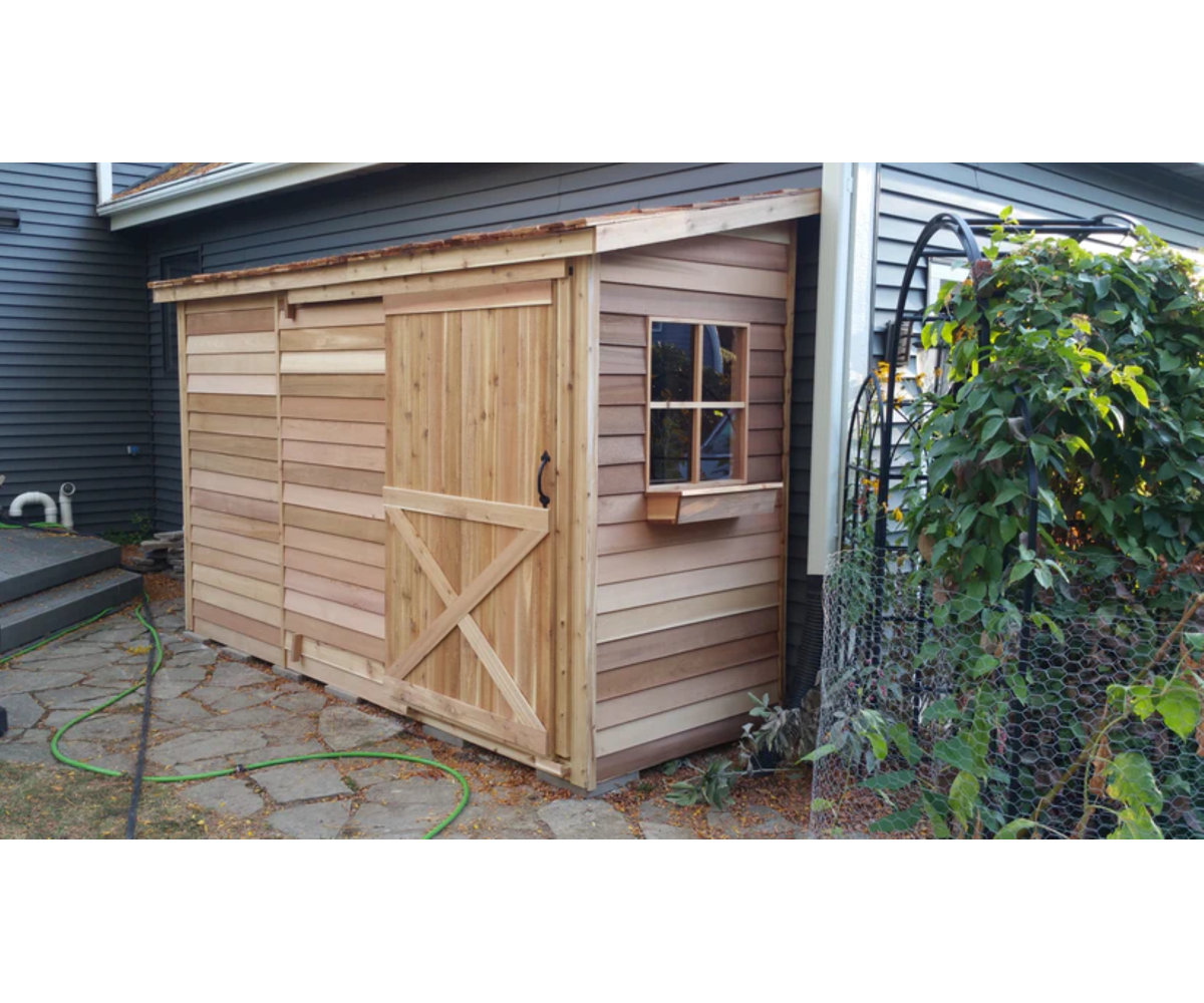 Cedarshed Bayside Western Red Cedar Wood Lean-To Storage Shed | Wayfair