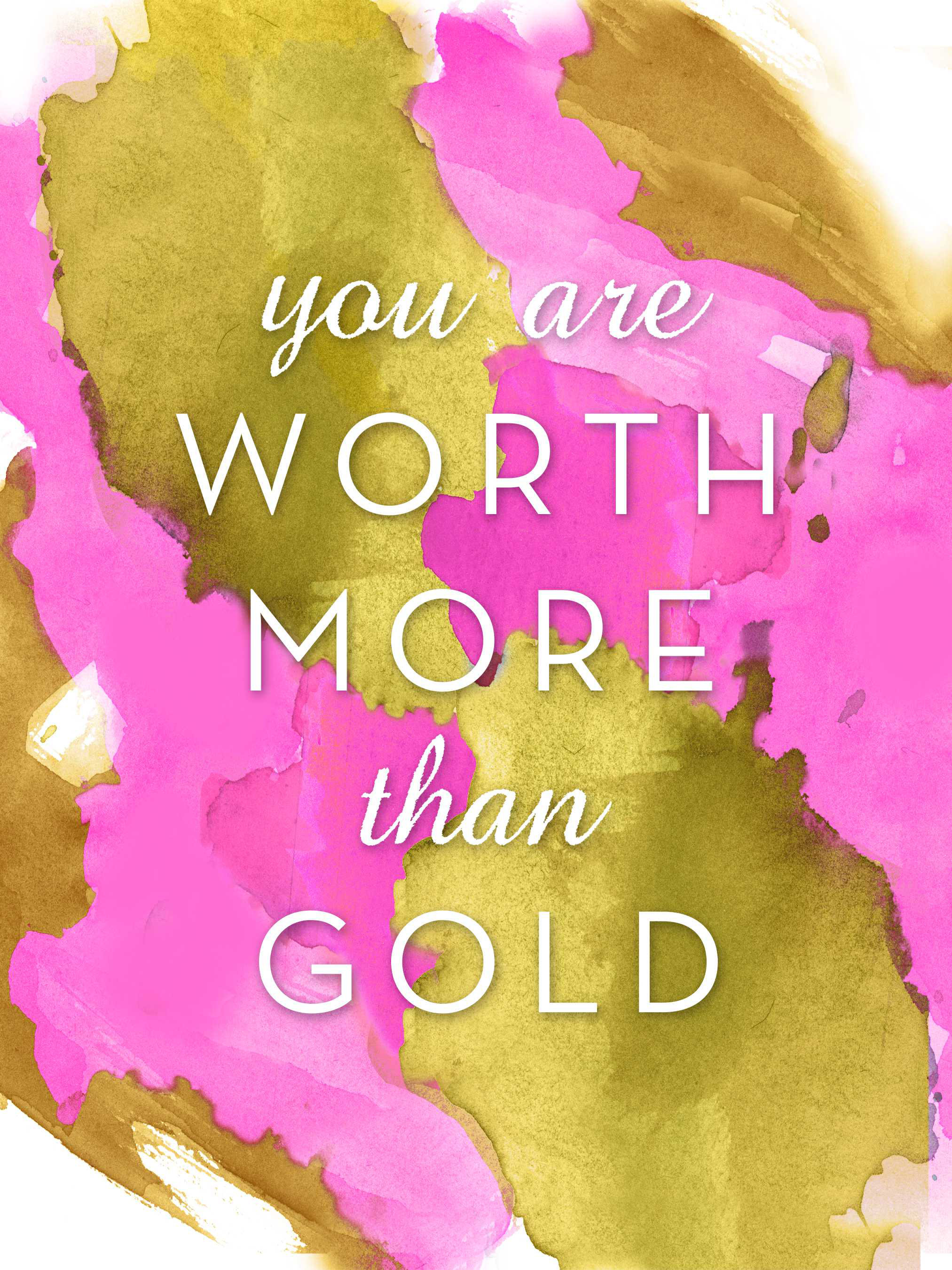 Trinx You are Worth More Than Gold - Wrapped Canvas Print | Wayfair