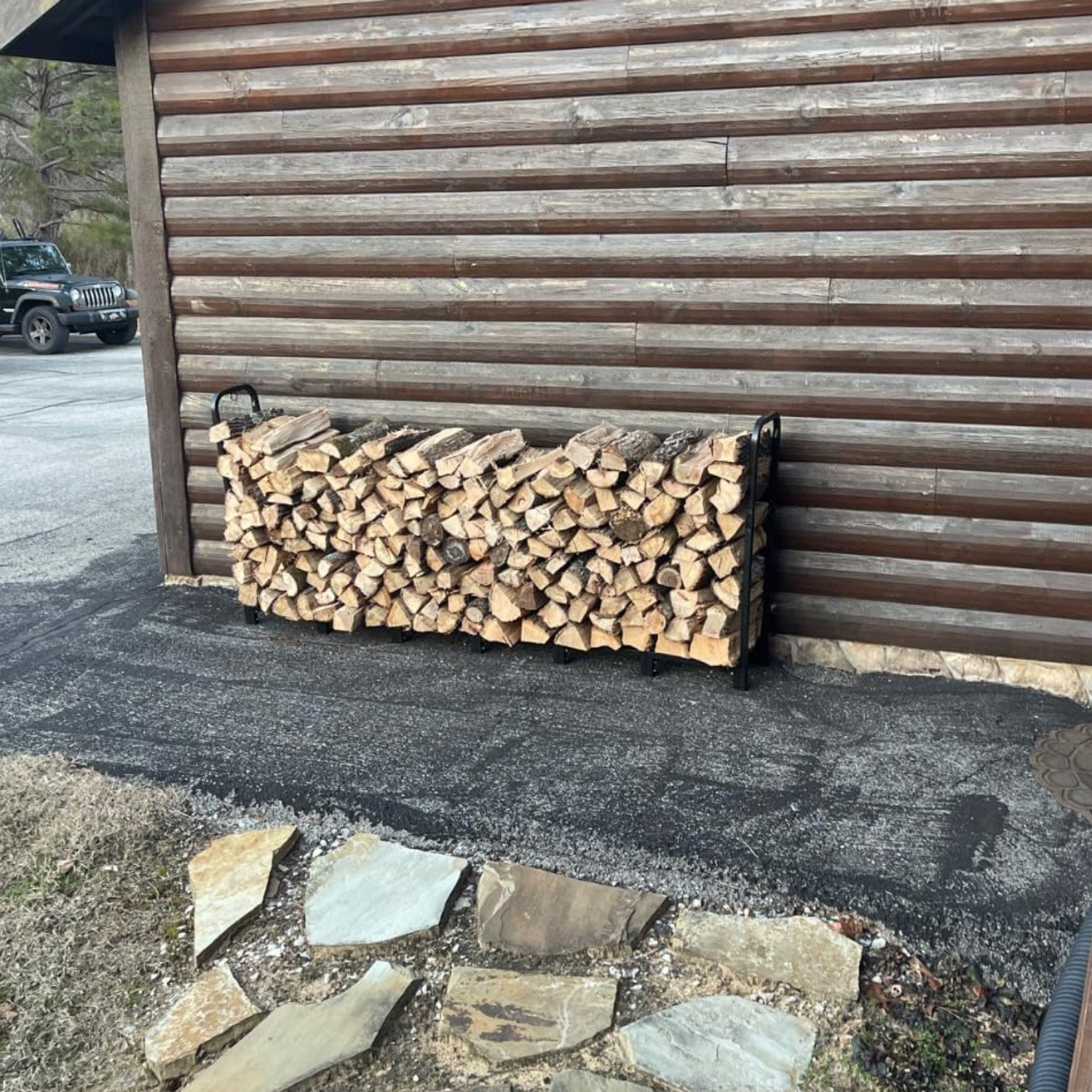 Arlmont & Co. 8ft Outdoor Heavy Duty Fire Wood Racks | Wayfair