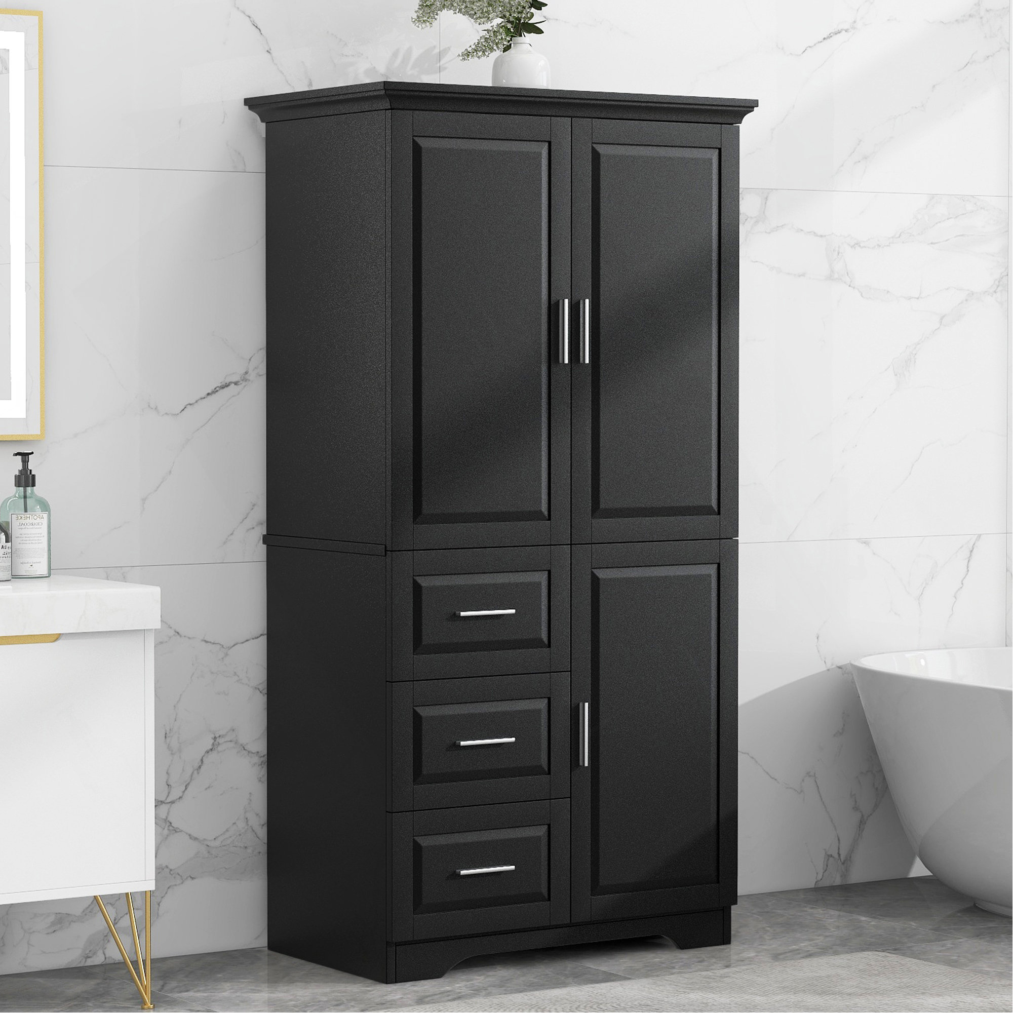 Mr Hua Versatile Tall And Wide Storage Cabinet For Bathroom, Office ...