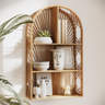 Bay Isle Home™ Harmony Arch Rattan Boho Tiered Wall Shelf & Reviews ...