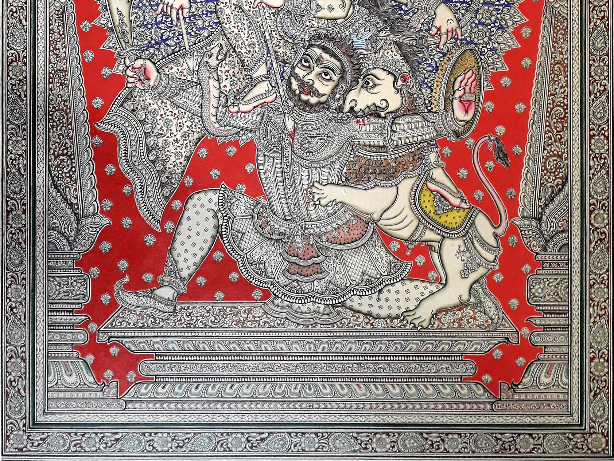 Exotic India Petrifying Goddess Durga Killing Mahishasura | By ...