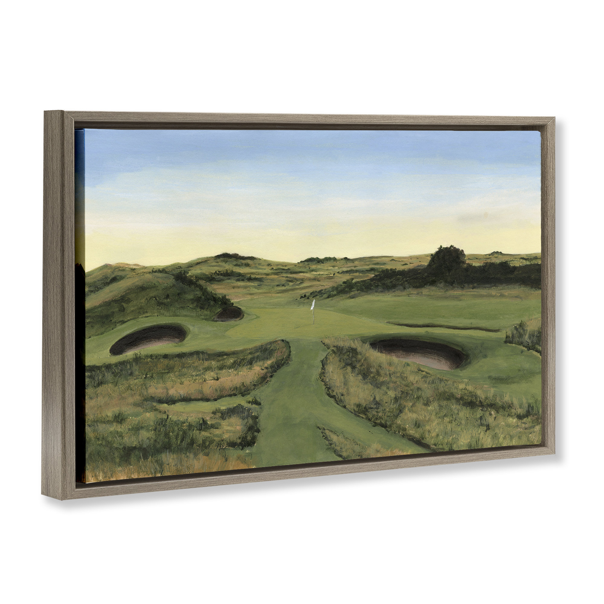 Lark Manor™ Golf Field Landscape Framed Floater Canvas by Michael ...