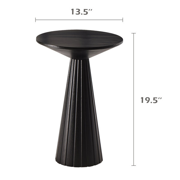 Wade Logan® Bozovich Solid Wood Pedestal End Table & Reviews | Wayfair