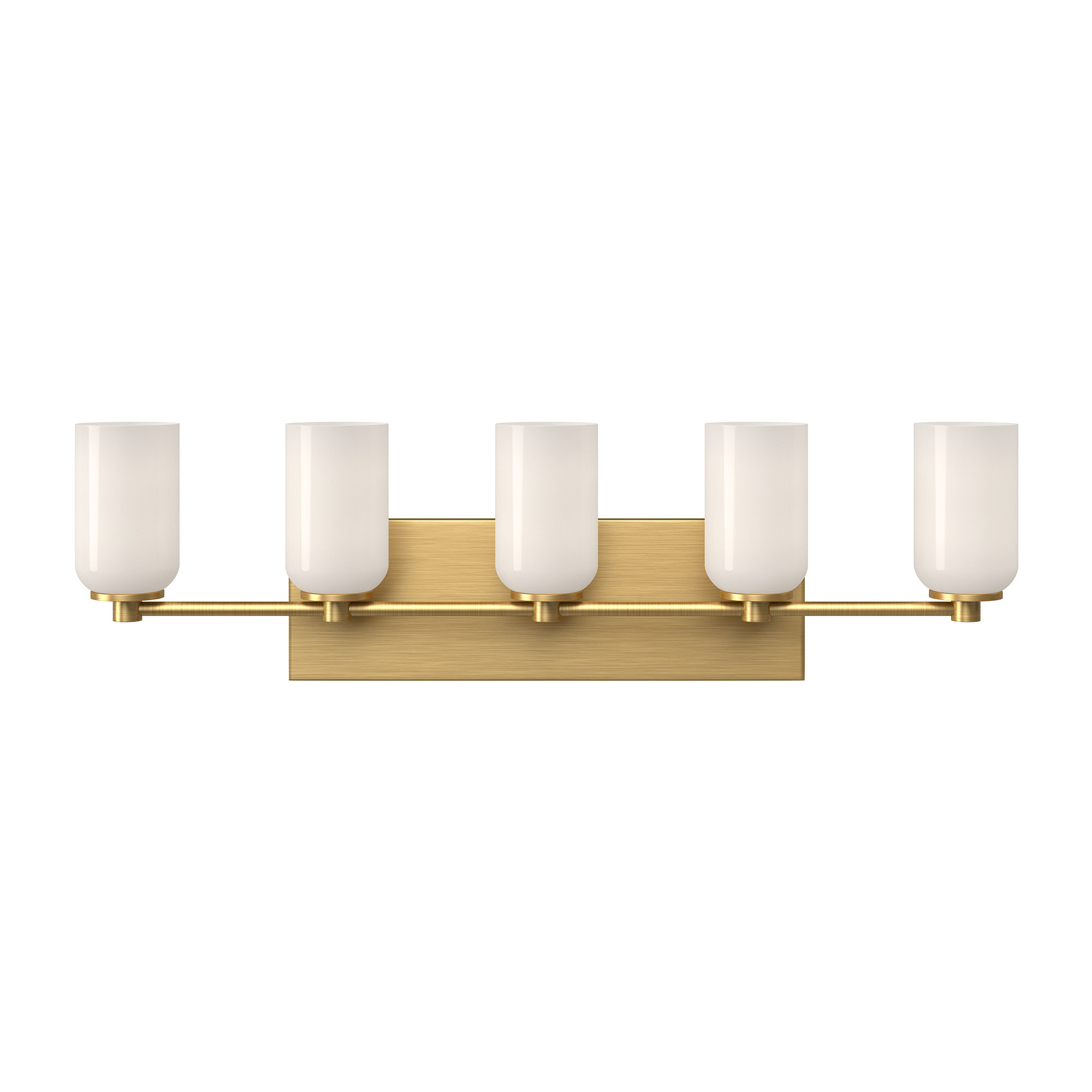 Kuzco Lighting Nola 31-In Brushed Gold/Glossy Opal Glass Socket Vanity ...