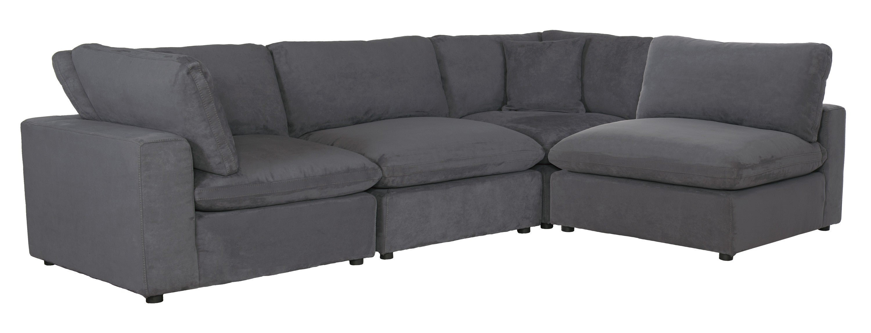 Latitude Run® Holofernes Gray Modular 4-Piece Modular Sectional | Wayfair