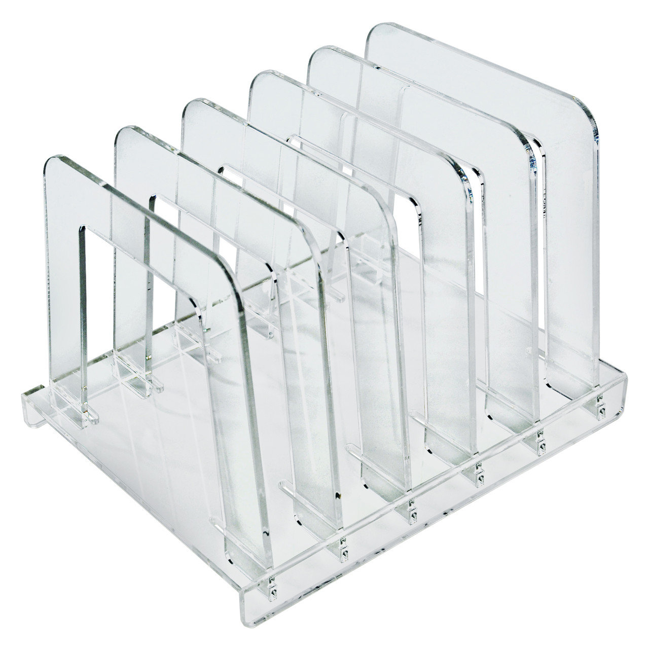 Azar Displays Clear Acrylic File Sorting Desk Organizer with Five ...