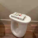 Wrought Studio™ U-Shaped Side Table Concrete Accent Coffee Table ...