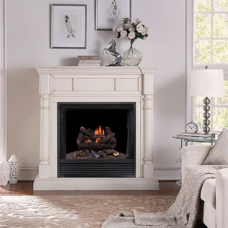 Duluth Forge Ventless Dual Fuel Gas Log Set - 18 in. Split Red Oak ...