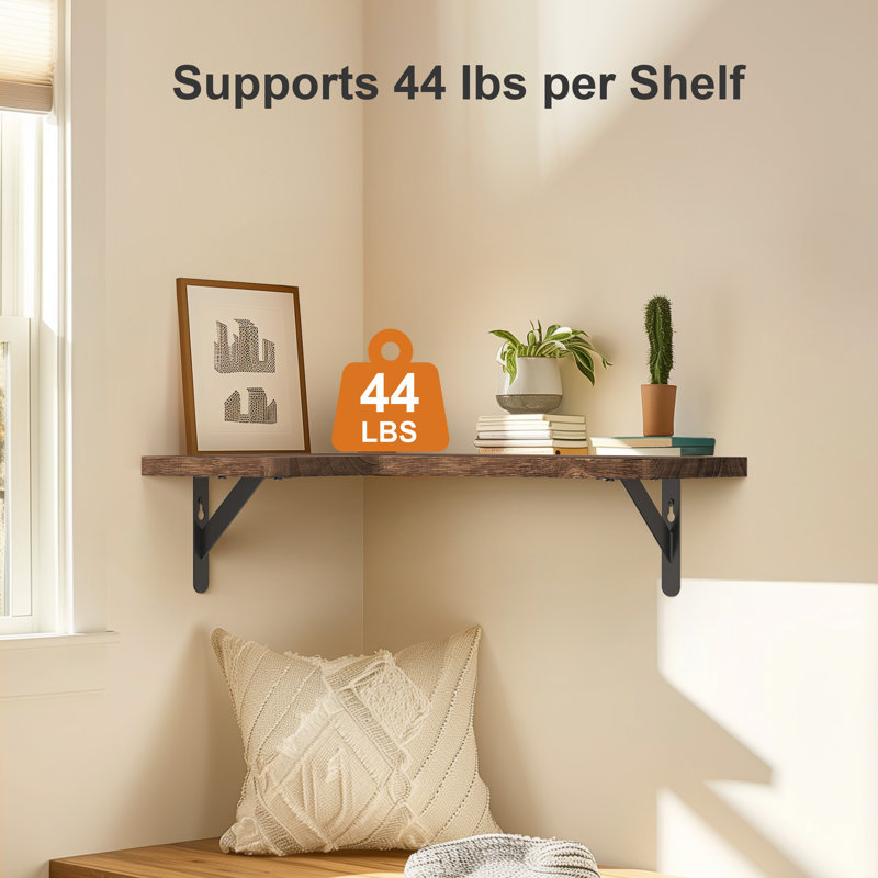 17 Stories Tilia 4 Piece L-Shaped Corner Shelf & Reviews | Wayfair