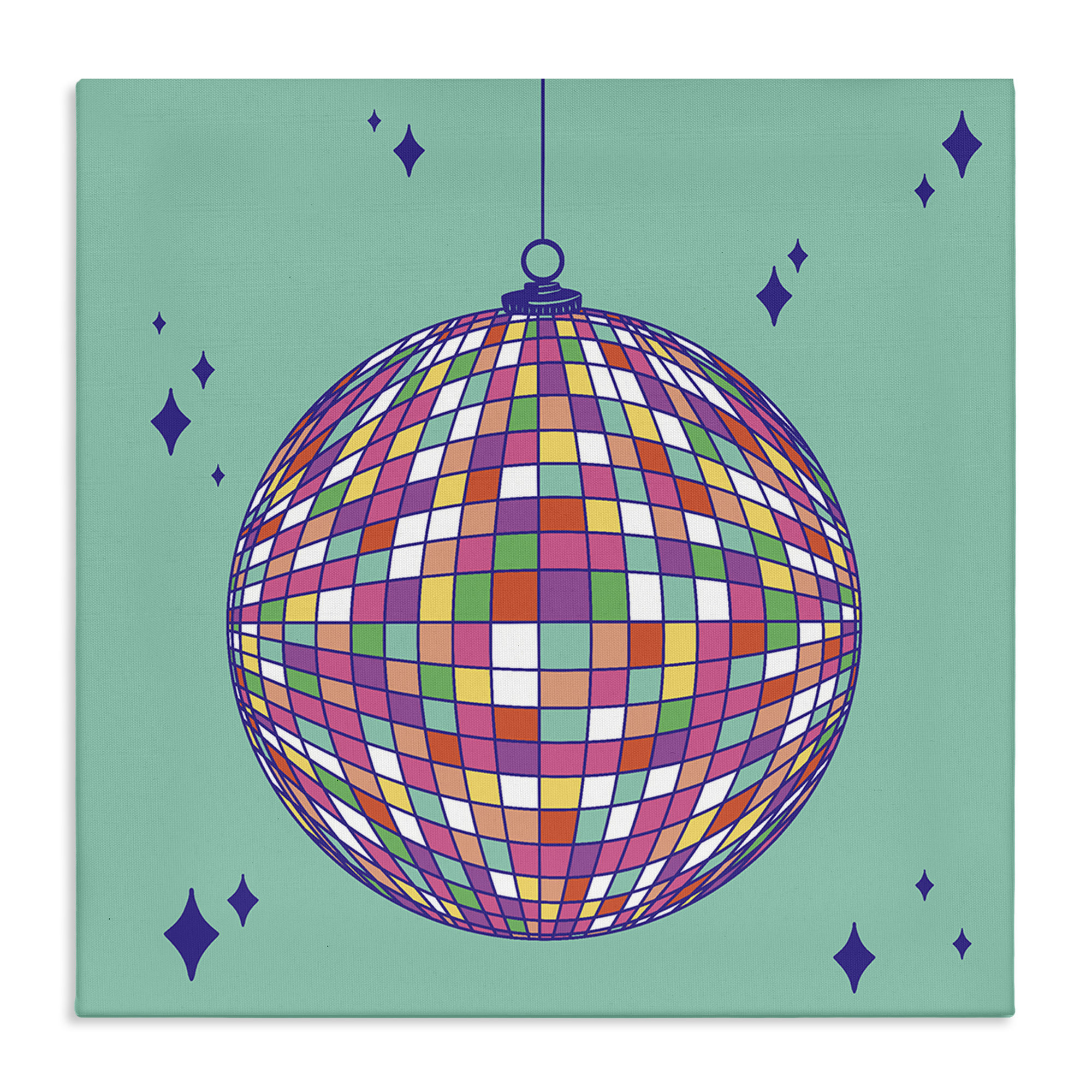 Wrought Studio™ Geometric Modern Disco Ball Canvas, design by Sazerelli ...