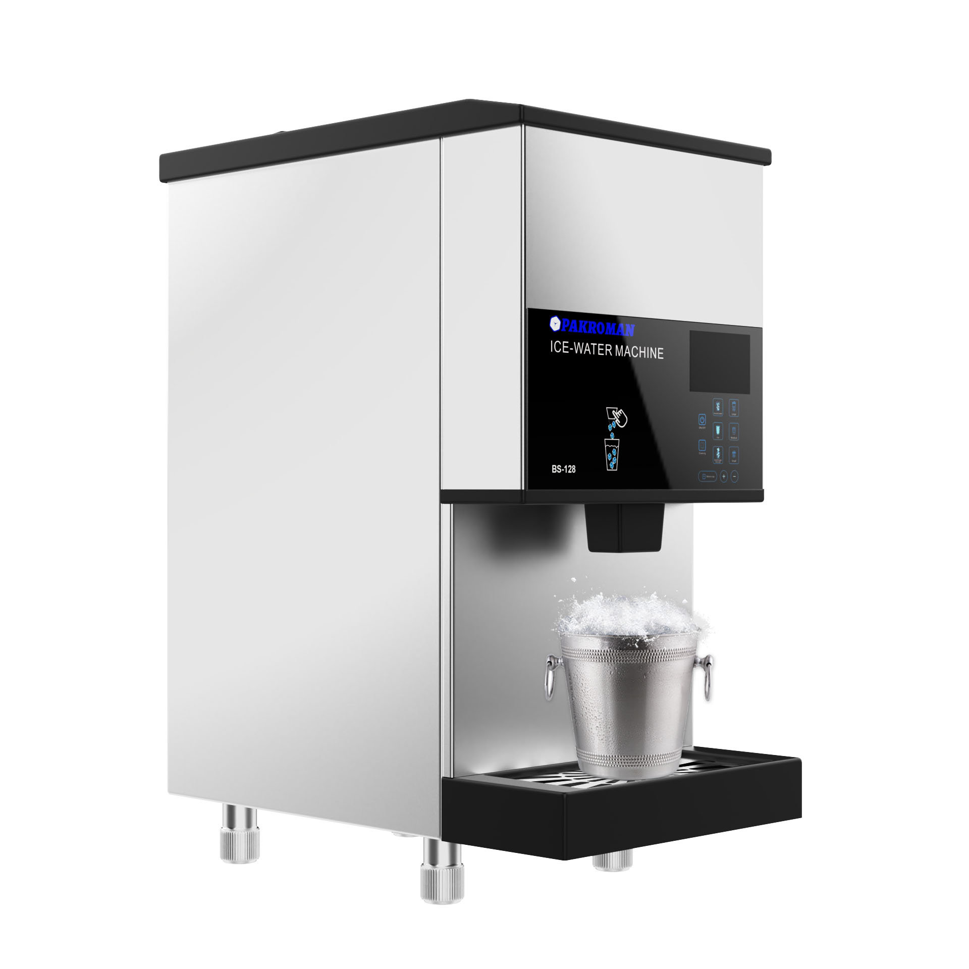 Pakroman 300 Lb. Daily Production Nugget Clear Ice Freestanding Ice ...