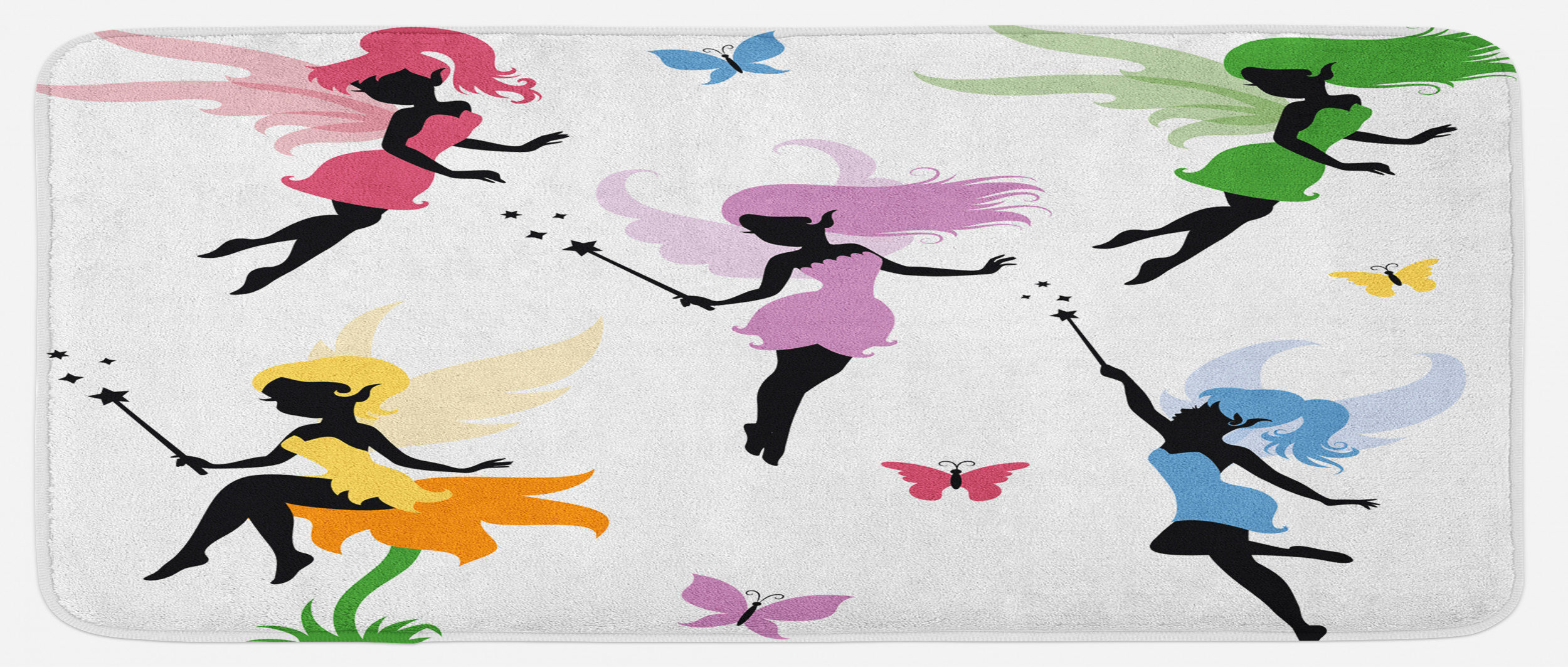 East Urban Home Pixie Spirit Elf Fairies Flying With Butterflies Girls ...