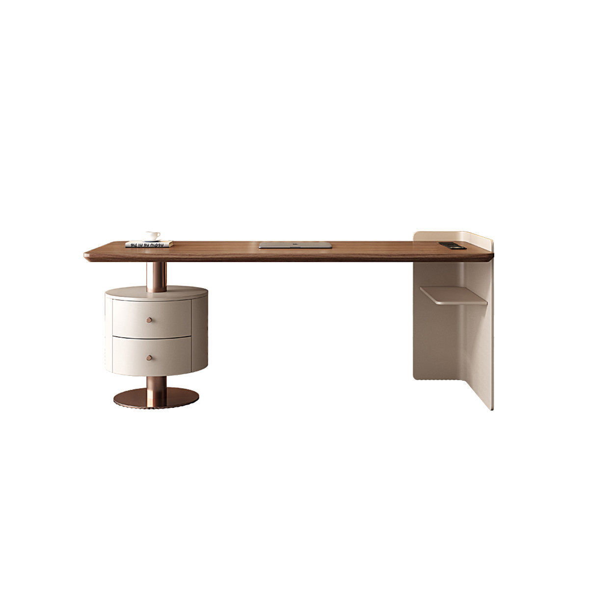 Isla Hopping Modern Minimalist Brown Solid Wood Desk - Wayfair Canada